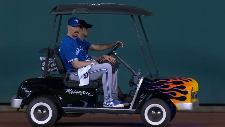John Axford Hitches a Ride on the Tigers' Badass Bullpen Cart | Blue ...